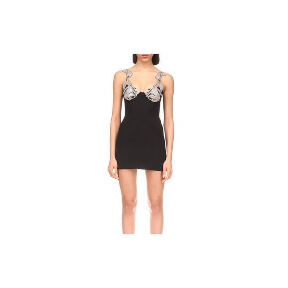 David Koma | Dresses | David Koma Womens Black Lined Padded Spaghetti ...